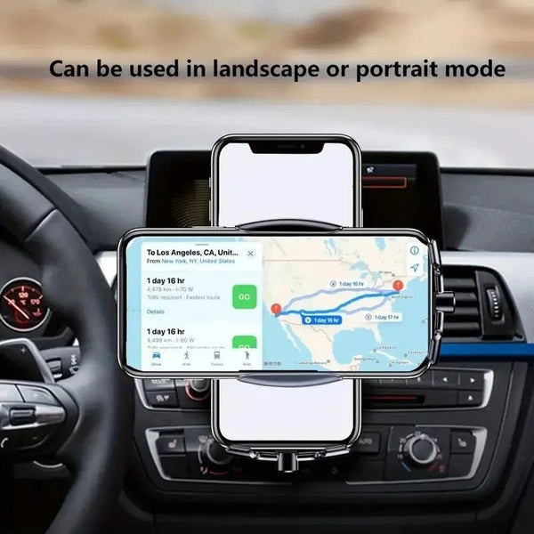 15W QI Phone Holder with Automatic Clamp Smart Sensor Car Wireless Cha ...