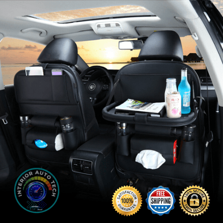 Multi-function Rear Car Seat Storage & Organiser with Table – IA Tech